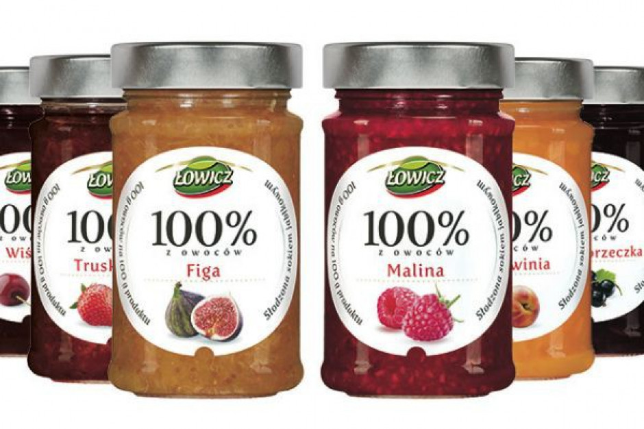 Dżem malinowy i figowy z serii "Łowicz 100 proc. z owoców"