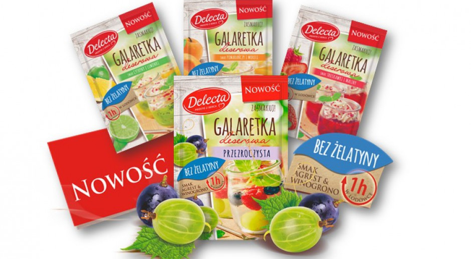 Przezroczysta roślinna galaretka deserowa Delecta