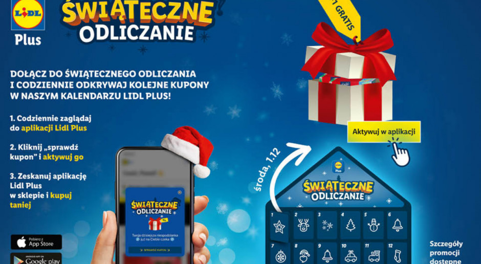 W kalendarzu adwentowym Lidla promocje w aplikacji Lidl Plus zamiast ...