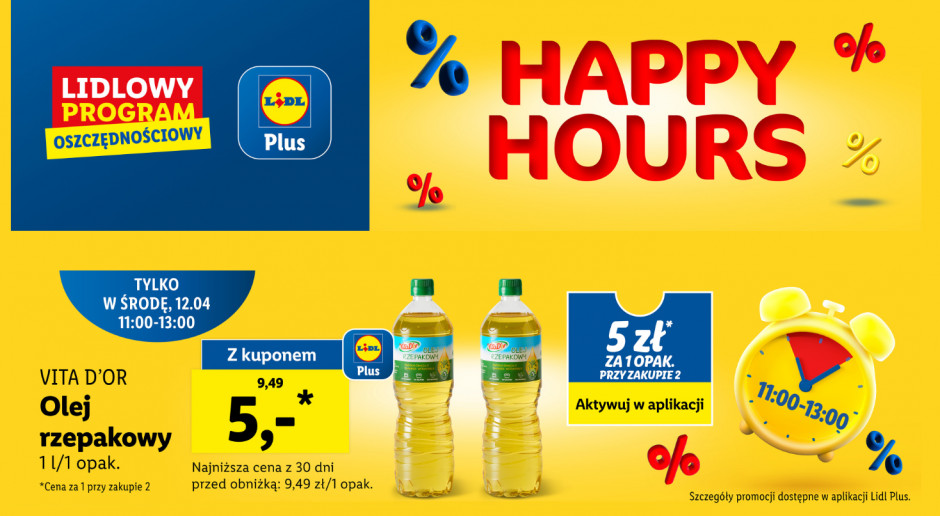 Lidl Polska wprowadza Happy Hours. Jak to działa?