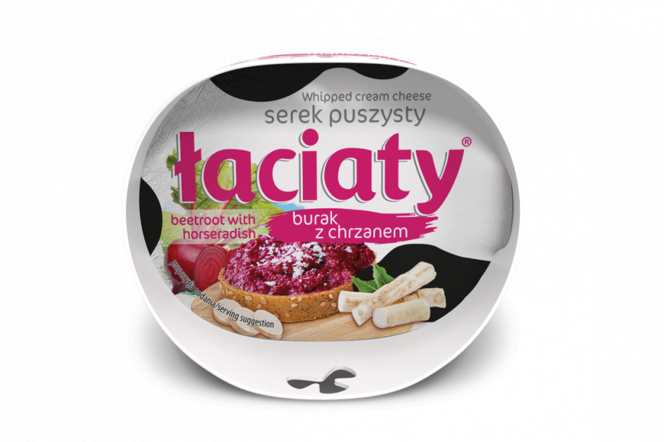 Burak z chrzanem – nowość w rodzinie serków śmietankowych Łaciatych