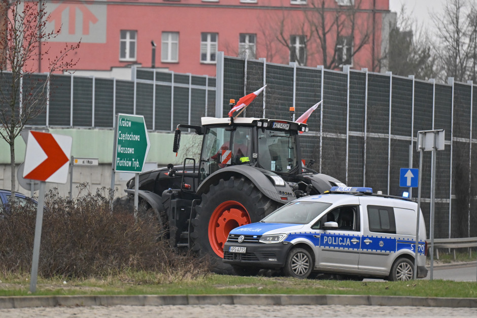 Trwają protesty rolników w Polsce. Tym razem zablokowali Kielce