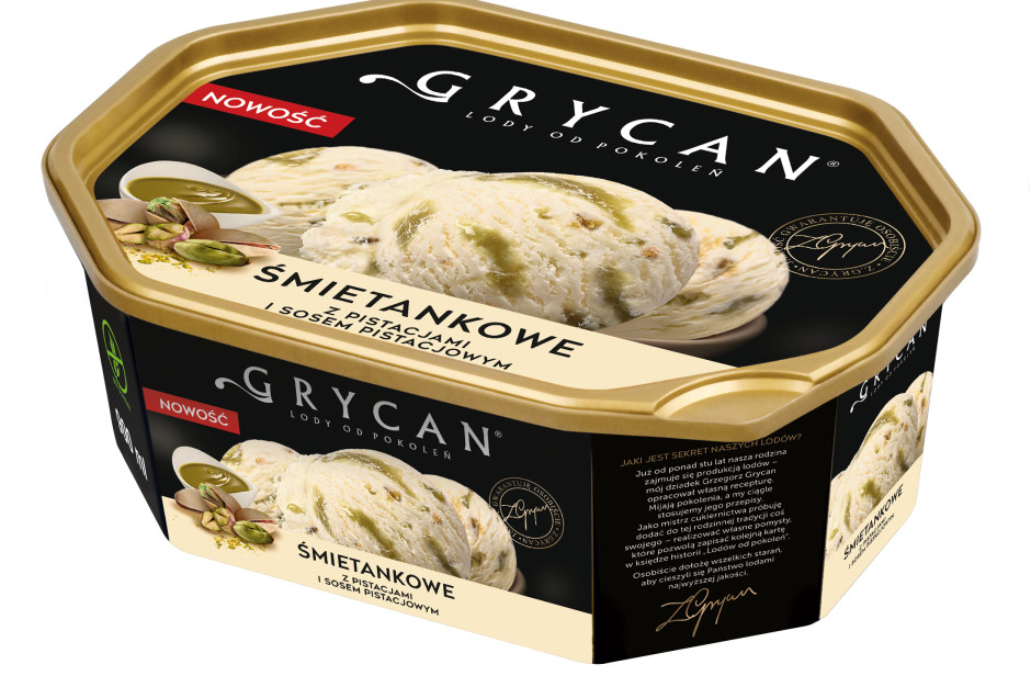 NOWOŚĆ: Grycan Lody śmietankowe z pistacjami i sosem pistacjowym